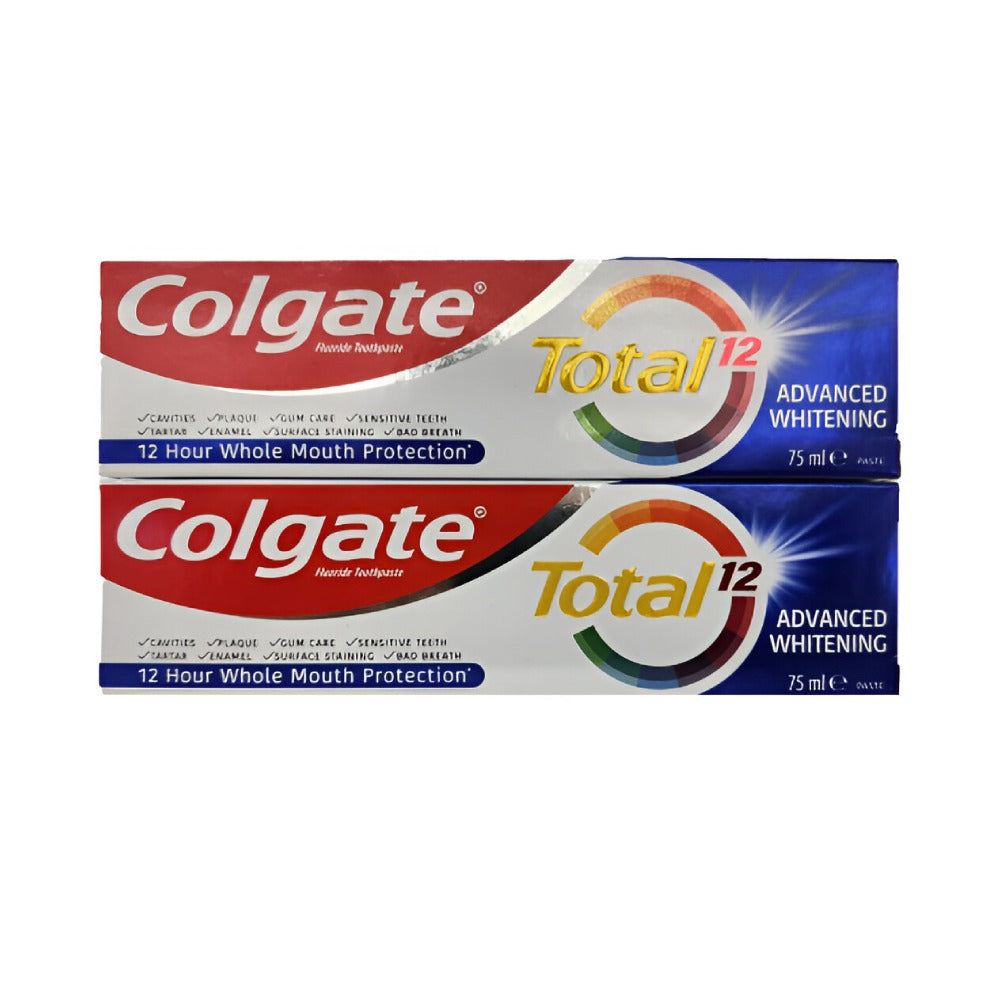 Colgate Total Advanced Whitening Toothpaste – 75ml (1+1 Value Pack ...