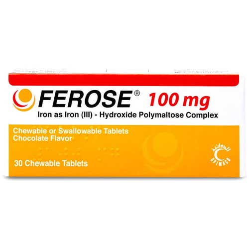 Ferose 100mg Iron Supplement - 30 Tablets for Anemia & Energy – Avnzor