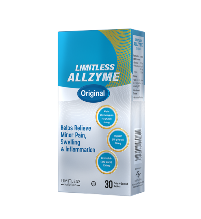 LIMITLESS ALLZYME Digestive Enzyme Tablets 30 Count - Original Formula ...