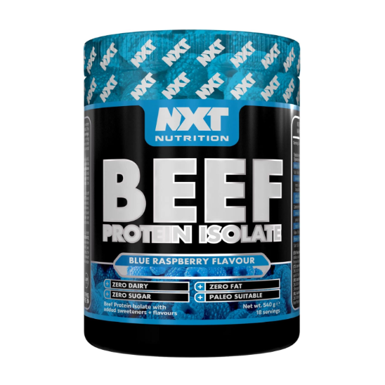 NXT Beef Protein Isolate – Blue Raspberry 540g | Dairy-Free – Avnzor