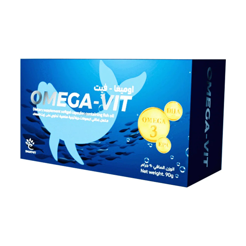 Smart-Vit Omega-3 Fish Oil: Heart, Brain & Eye Health - 60 Caps – Avnzor